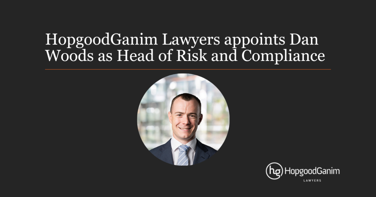HopgoodGanim Lawyers appoints new Head of Risk… | HopgoodGanim Lawyers