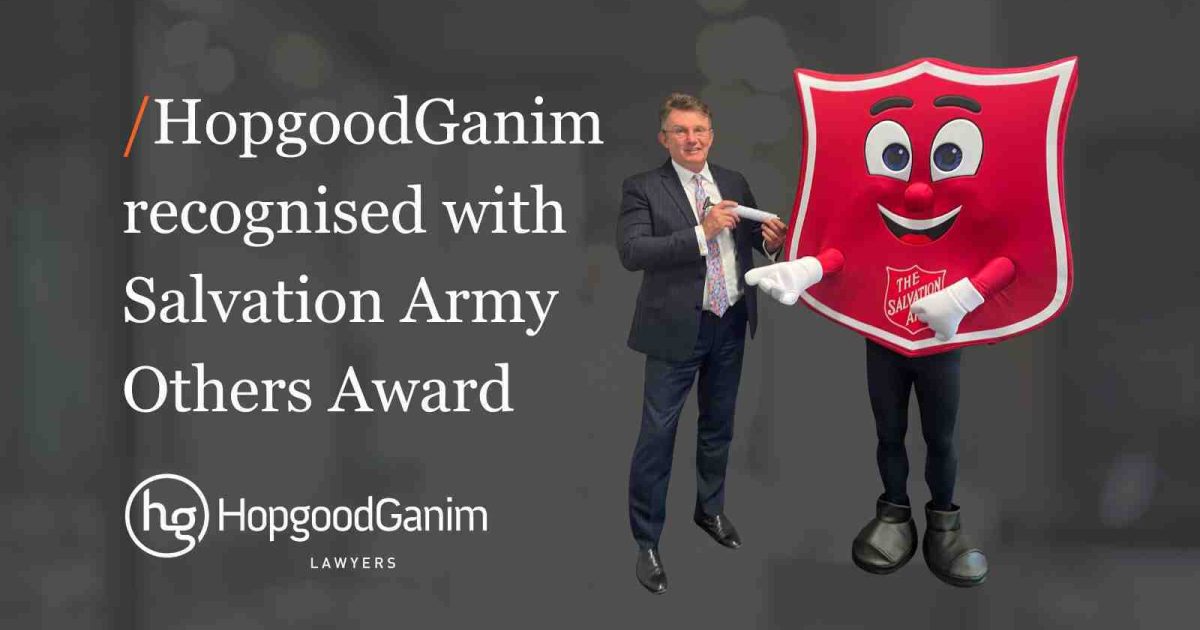 HopgoodGanim Lawyers recognised with Salvation… | HopgoodGanim Lawyers